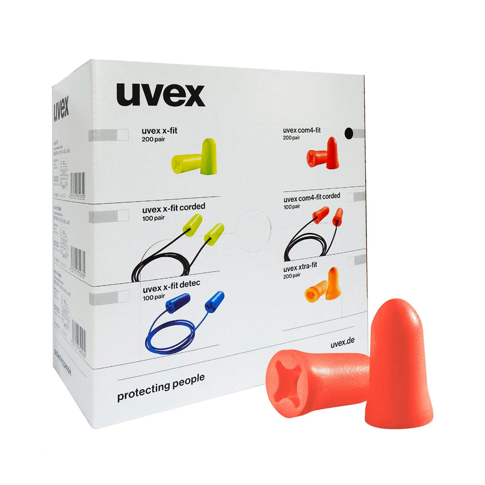 Buy Uvex COM4-Fit Ear Plugs (200 Pairs) Online Australia | Earjobs