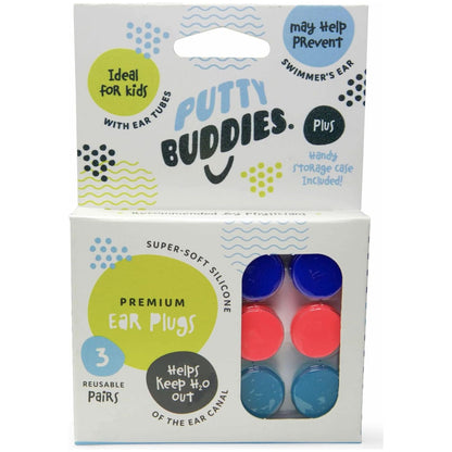 Buy Putty Buddies Kids Original Swimming Ear Plugs 3 Pairs Online Australia | Earjobs