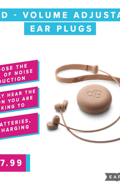 Buy dBud - Volume Adjustable Ear Plugs Online Australia | Earjobs